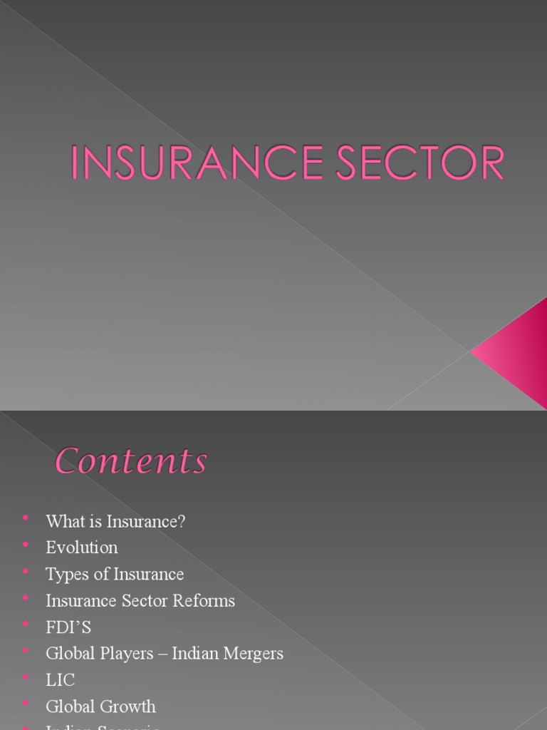 INSURANCE SECTOR PPT PPT Final Presentation | PDF