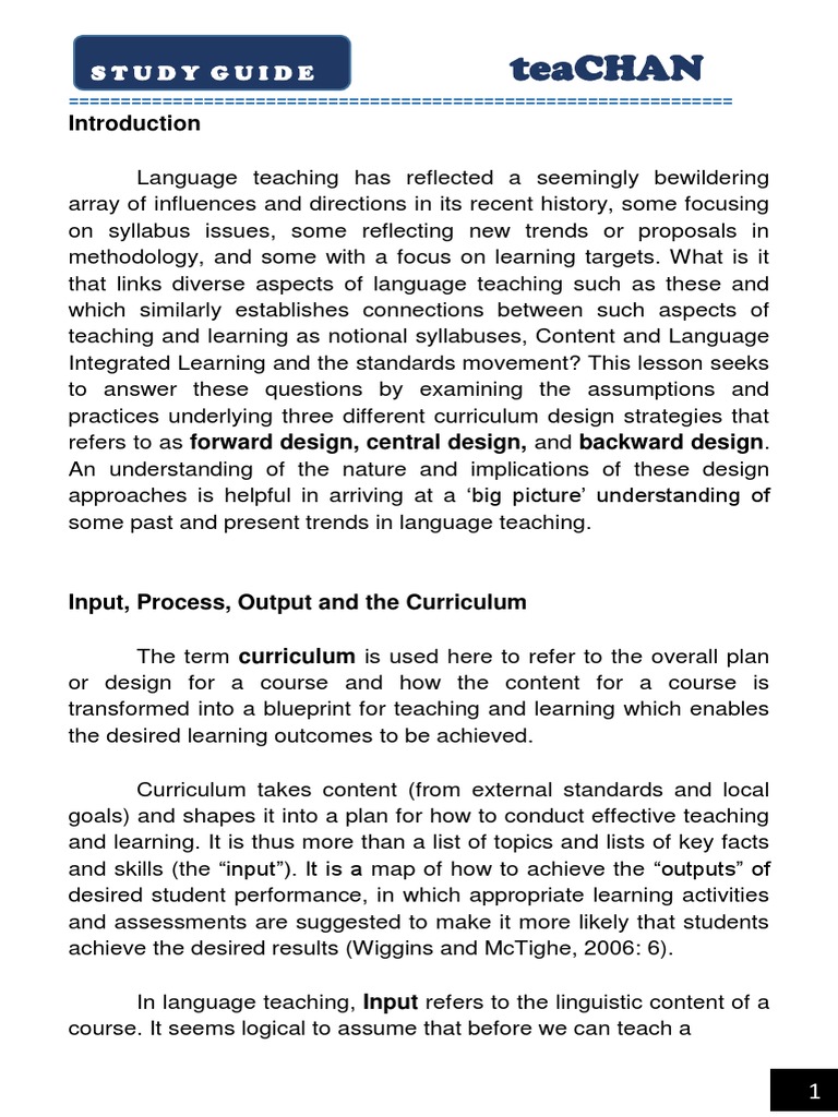 Curriculum Approaches in Language Teaching | PDF | Curriculum ...