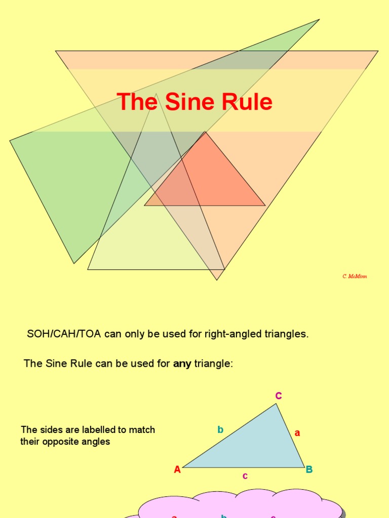 The Sine Rule: C. Mcminn | PDF | Sine | Geometric Shapes