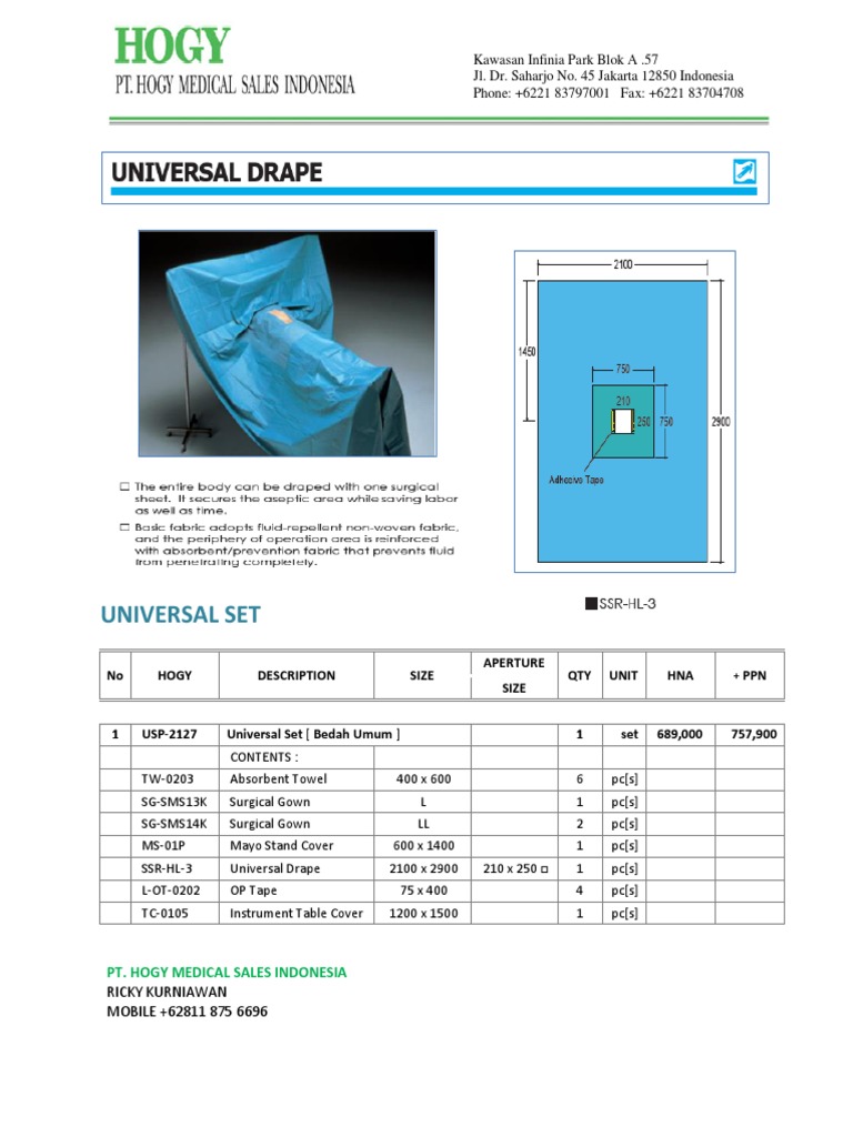 Hogy Universal Surgical Drape Set | PDF
