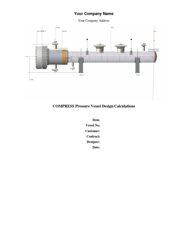 Your Company Name: COMPRESS Pressure Vessel Design Calculations | PDF ...