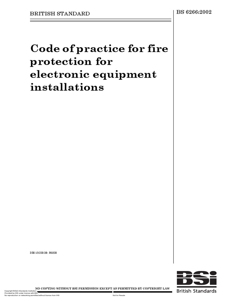 BS 6266 | PDF | Fires | Duct (Flow)