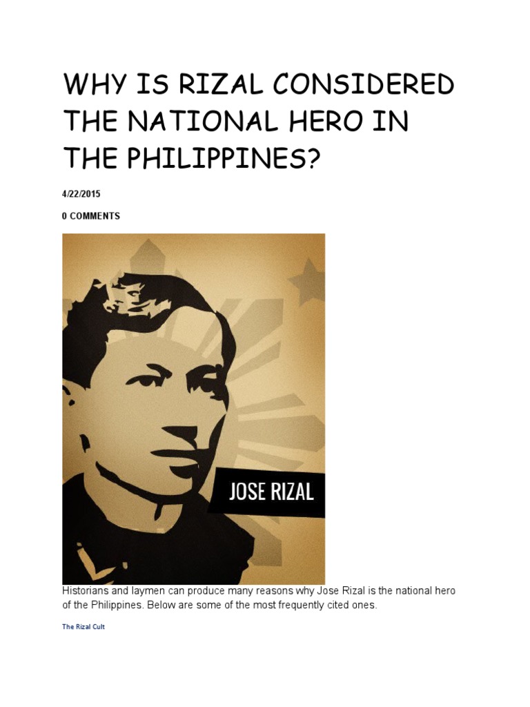 Why Jose Rizal is the National Hero | PDF