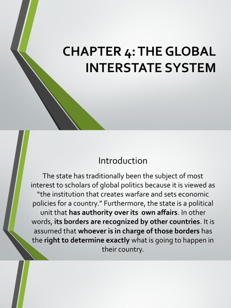Chapter 4: The Global Interstate System | PDF | Global Governance ...