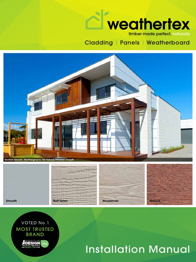 Weathertex Installation Manual | PDF | Drywall | Wall
