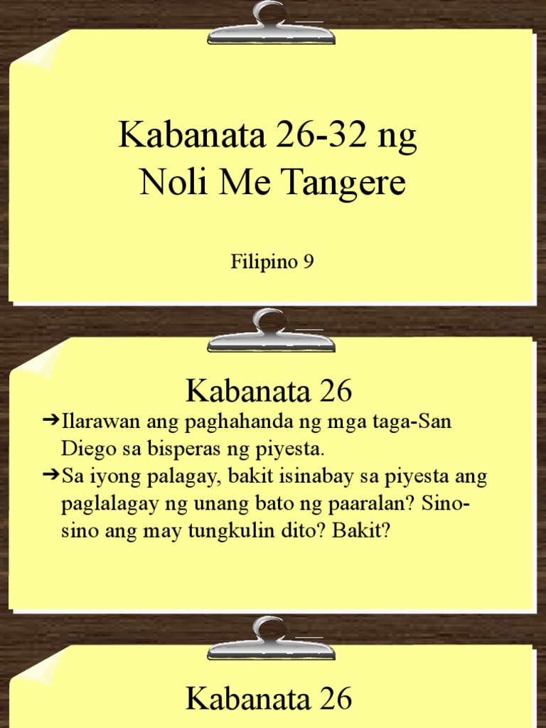 Kabanata 26-32 NG Noli Me Tangere | PDF