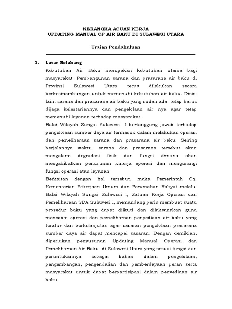 Kak Updating Manual Op Air Baku 2021 | PDF Kak Updating Manual Op Air Baku 2021 | PDF