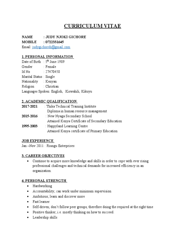 Lucy Curriculum Vitae Edited | PDF