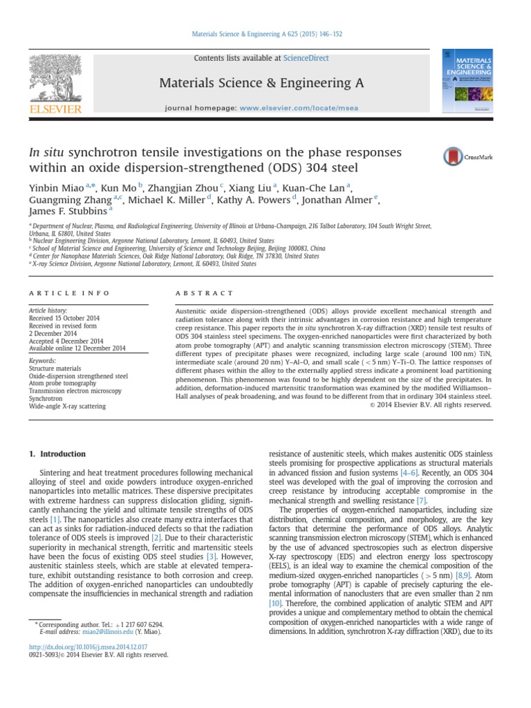 Materials Science & Engineering A | PDF | Deformation (Engineering) | Yield (Engineering)