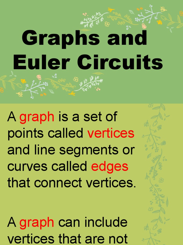 Graphs & Euler Circuits | PDF | Language Arts & Discipline | Teaching ...