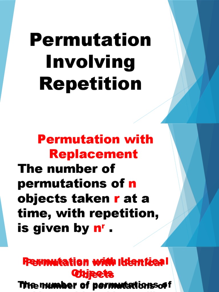 03 - Permutation Involving Repetition | PDF | Language Arts & Discipline | Teaching Methods ...