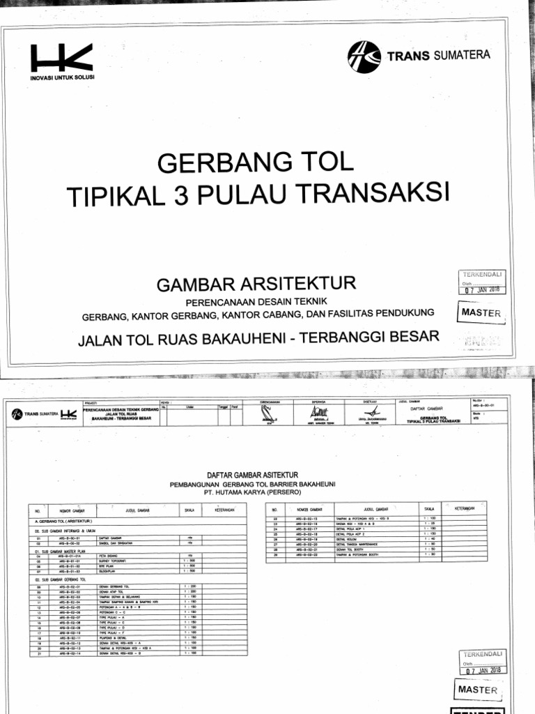 Gambar Arsitektur Gerbang Tol | PDF