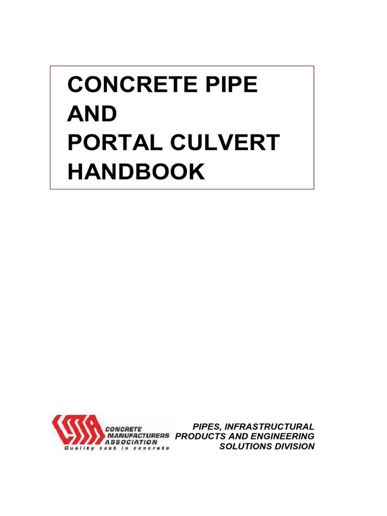 Concrete Pipe Handbook | PDF | Pipe (Fluid Conveyance) | Friction