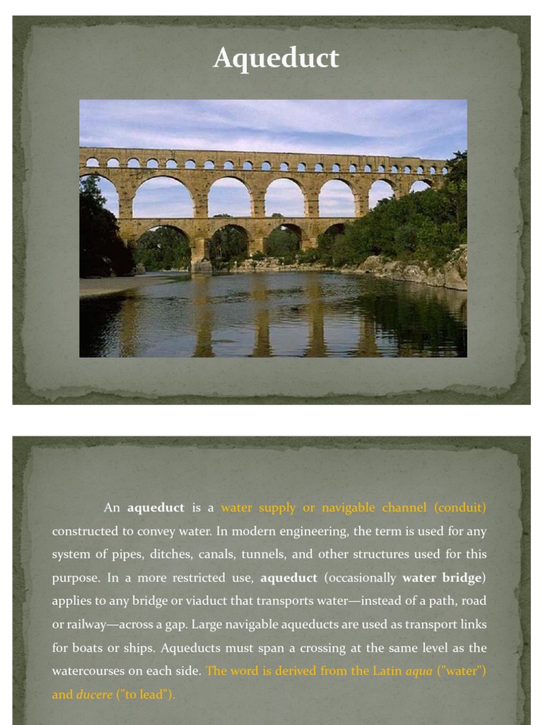 Aqueduct | Water And The Environment | Water Management