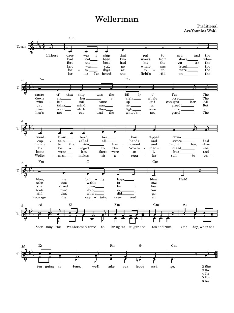 Wellerman: Traditional Arr - Yannick Wahl | PDF