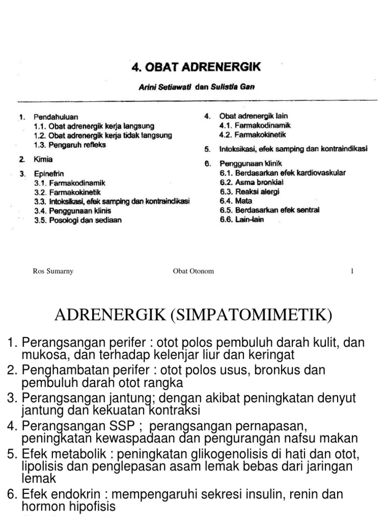 Obat Adrenergik - Anti Adrenergik-Mei 2020 | PDF