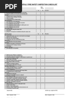 Fire Warden Monthly Checklist | PDF | Firefighting | Fires