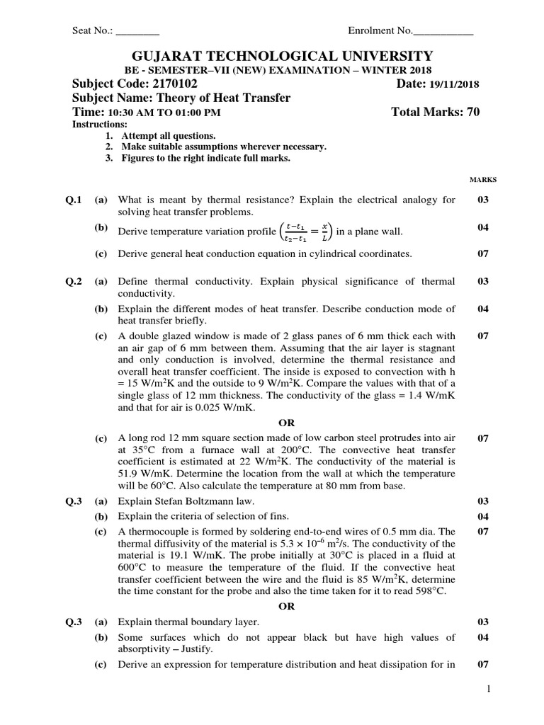Gujarat Technological University: Subject Code: 2170102 Date: Subject ...