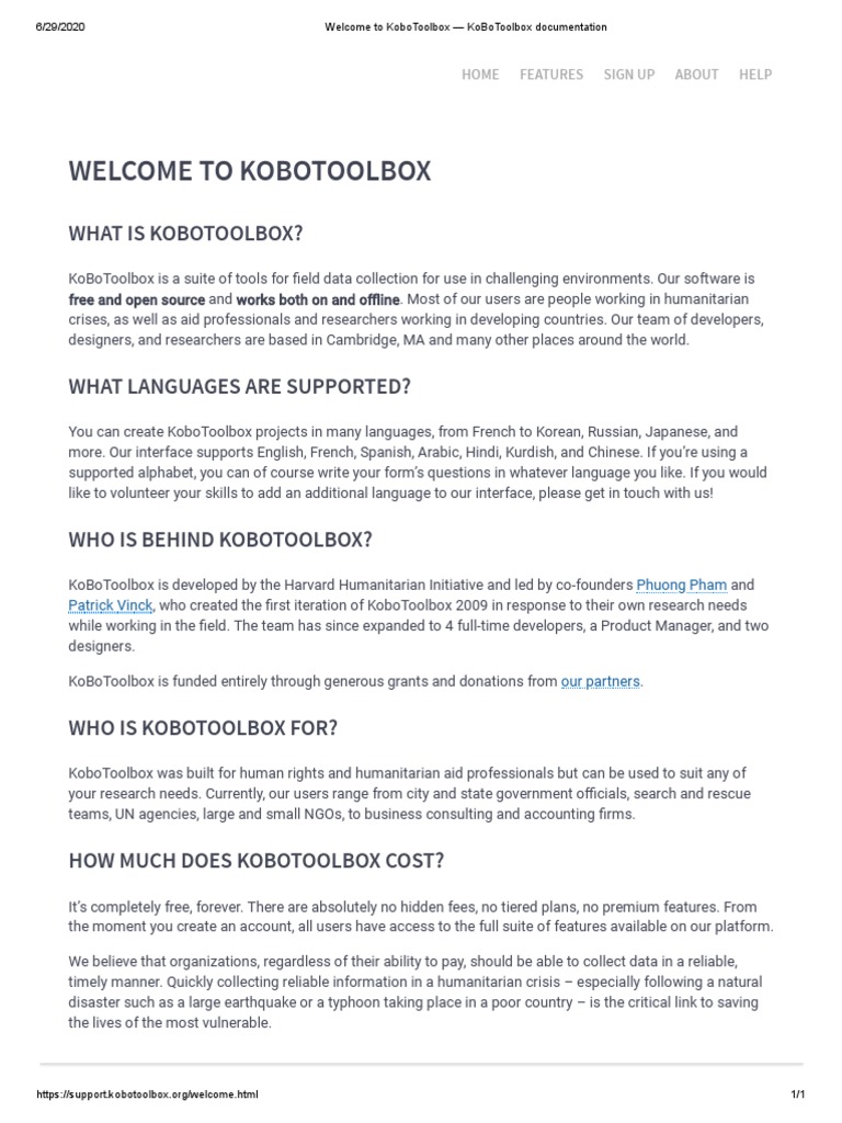 2welcome To KoboToolbox - KoBoToolbox Documentation2 | PDF ...