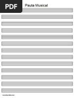 Folha de Partitura Musical Modelo 1 | PDF
