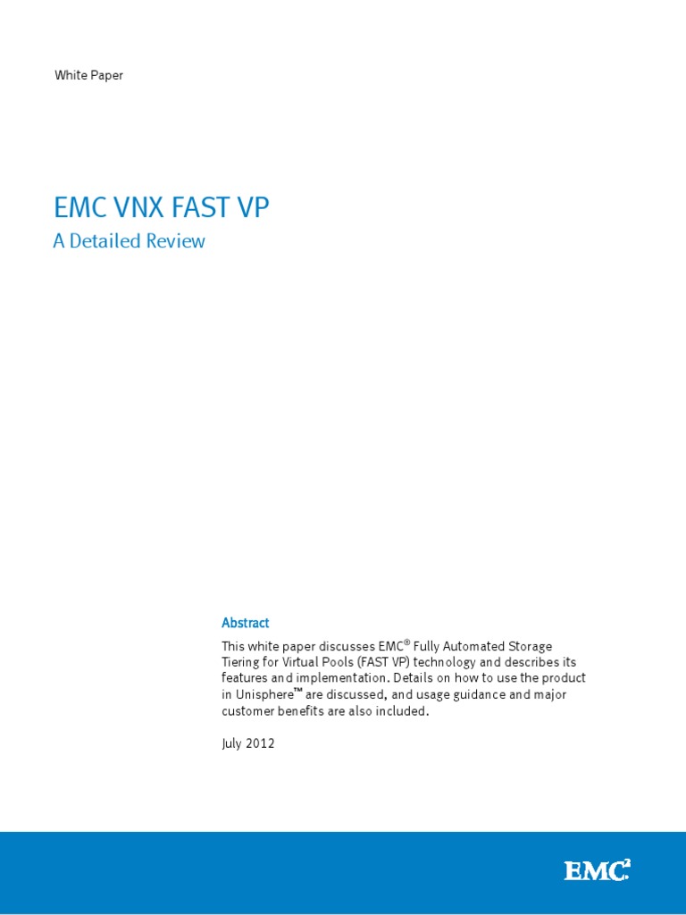 Docu32691 - White Paper - EMC FAST VP | PDF | Solid State Drive ...
