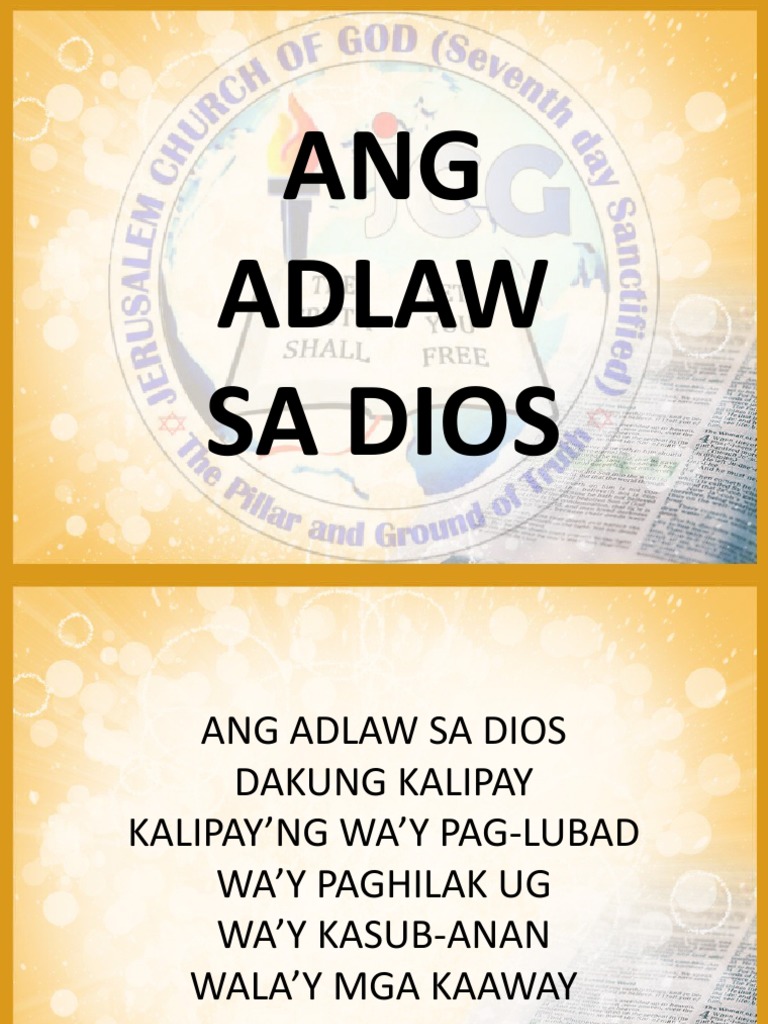 Ang Adlaw Sa Dios | PDF