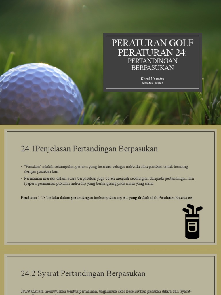 Tugasan GC (Peraturan Golf) | PDF