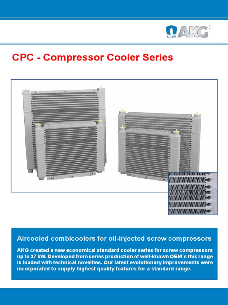 AKG CPC Compressor Cooler Series | PDF | Continuum Mechanics | Energy ...