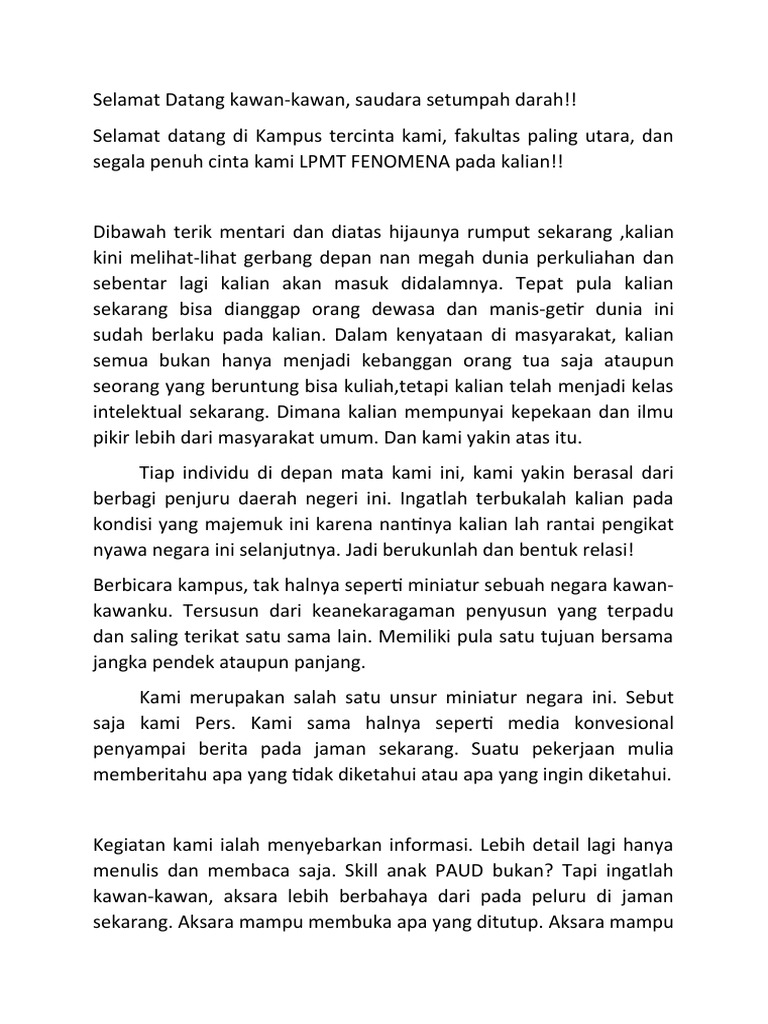 Contoh Orasi | PDF