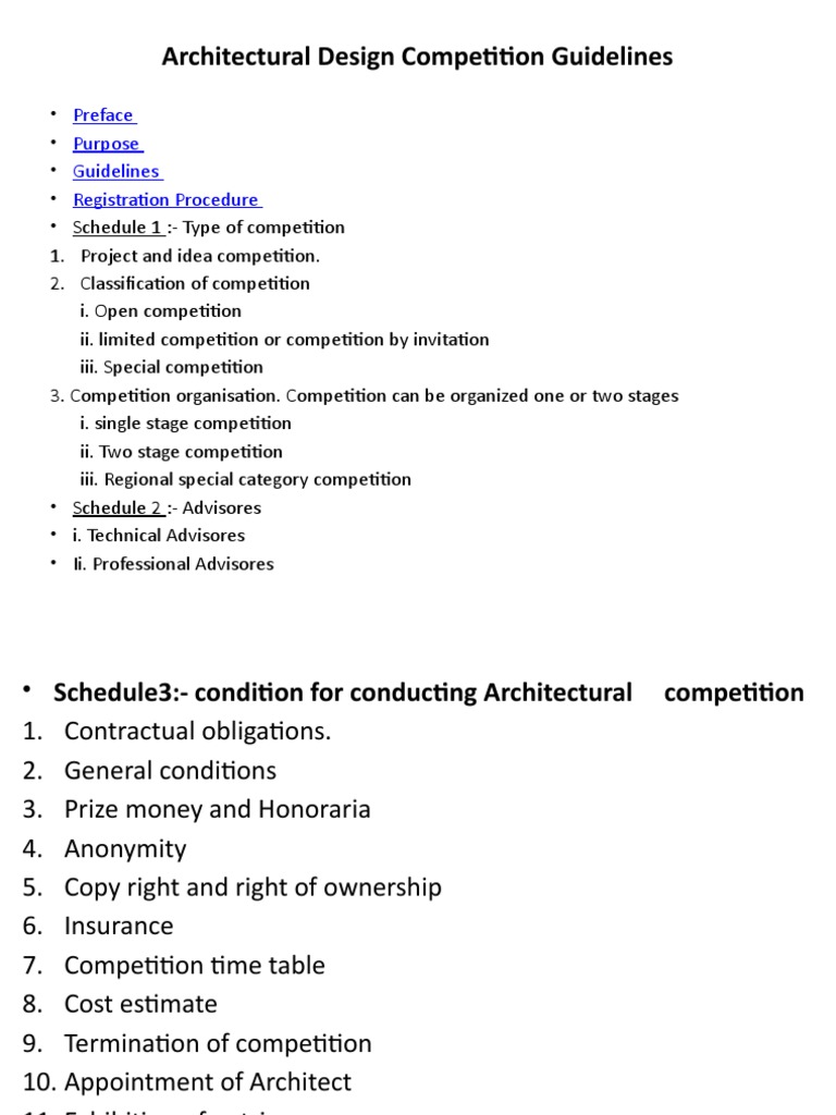 Architectural Competition | PDF | Architect | Competition