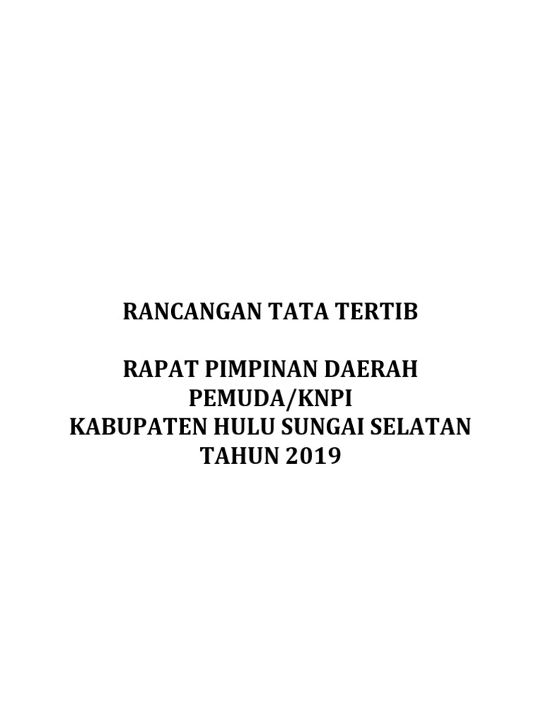 Rancangan Tata Tertib | PDF