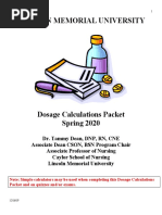 Safe Medicate Calculations | PDF | Intravenous Therapy | Dose ...