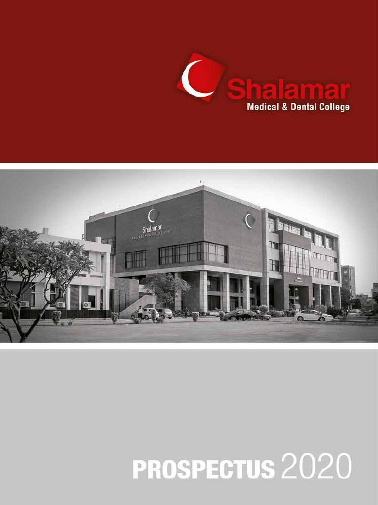 Shalamar Prospectus | PDF | Pathology | Medical School