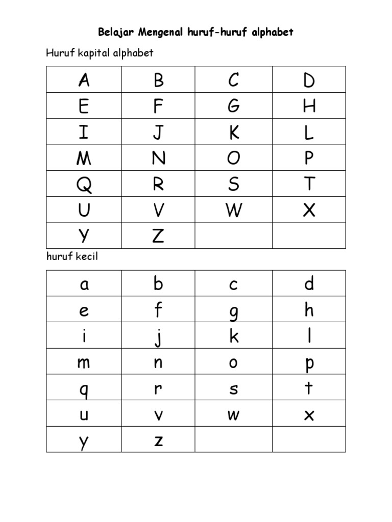 Belajar Mengenal Huruf | PDF