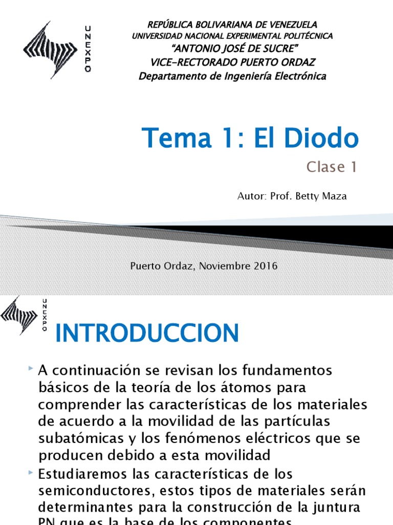Generalidades Diodos | PDF | Dopaje (semiconductor) | Semiconductores