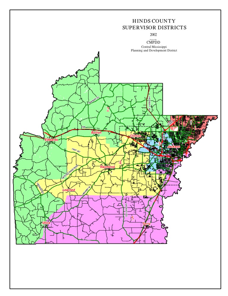 Supervisor Districts 8x11 2002 by CMPDD | PDF