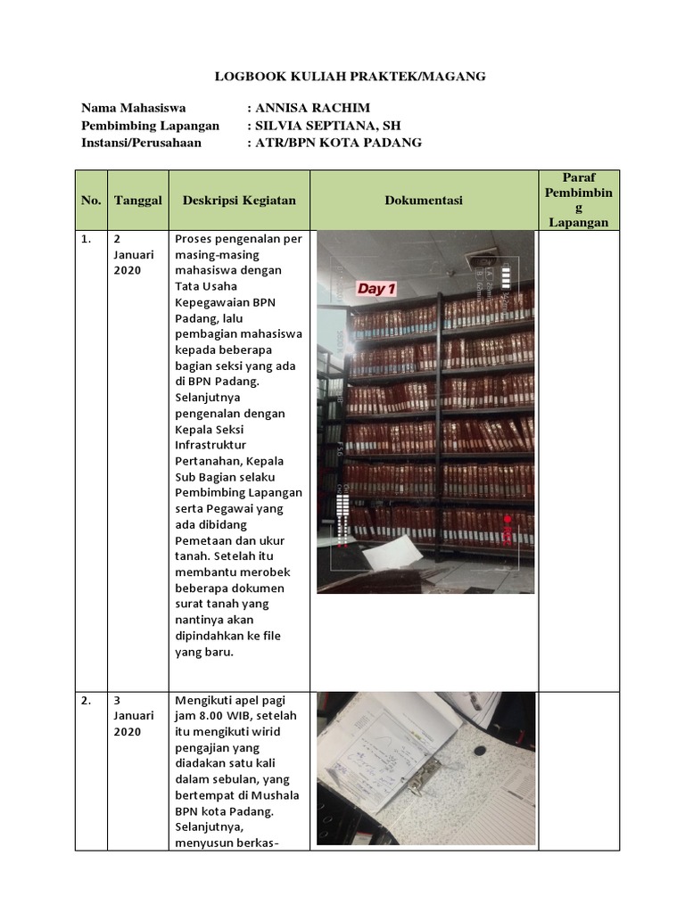 Logbook Magang Annisa Rachim | PDF