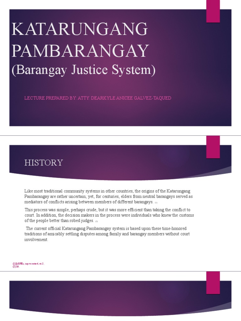 Katarungang Pambarangay: (Barangay Justice System) | PDF | Mediation | Arbitration