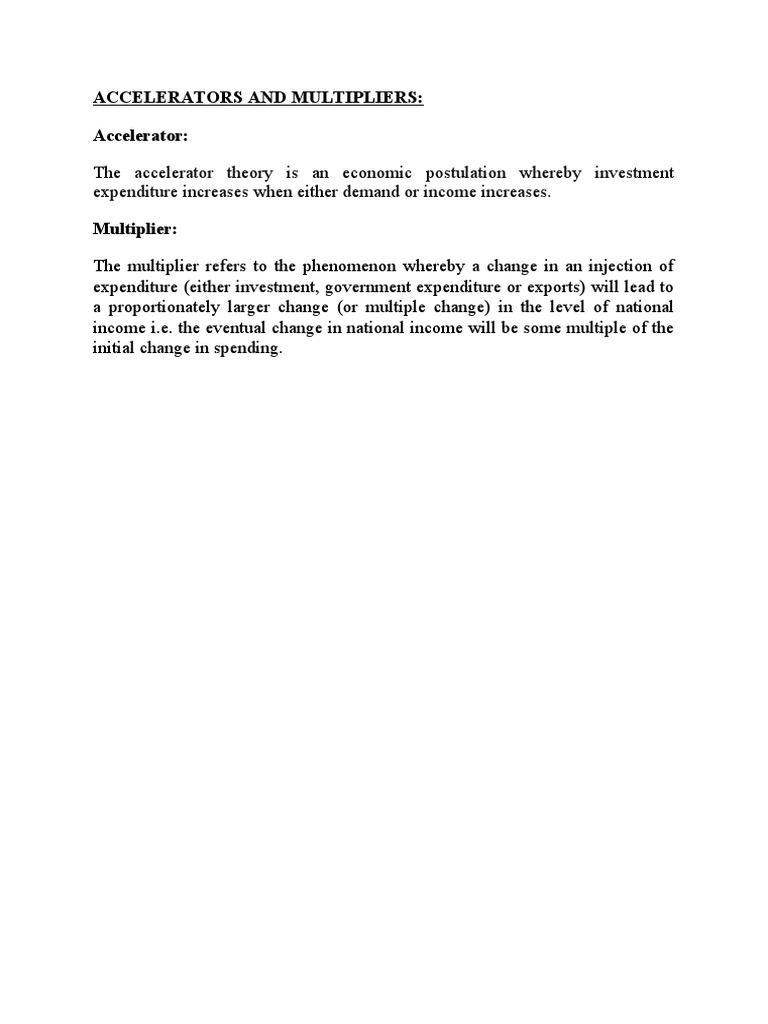 Accelerators and Multipliers | PDF