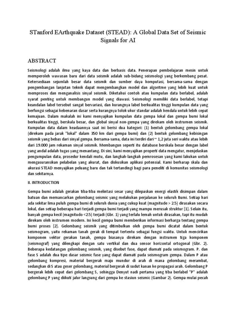 STanford EArthquake Dataset | PDF
