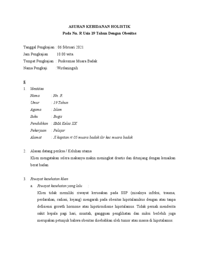 Soap Remaja Obesitas | PDF