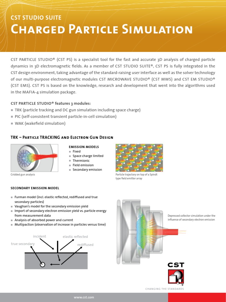 Charged Particle Simulation: CST Studio Suite | PDF | Electricity ...