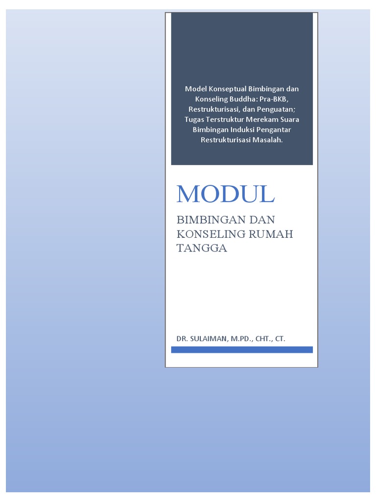 Modul Bimbingan Dan Konseling RT | PDF