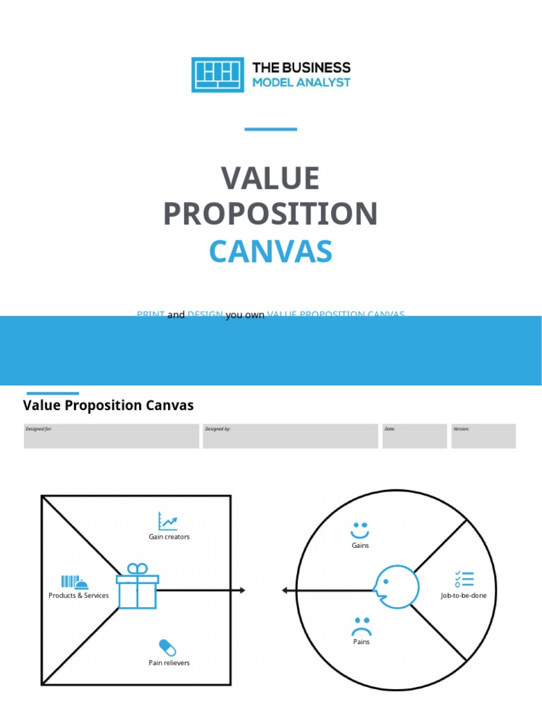 Value Proposition Canvas Template And Guide Hd9tp7 Pdf Risk Customer