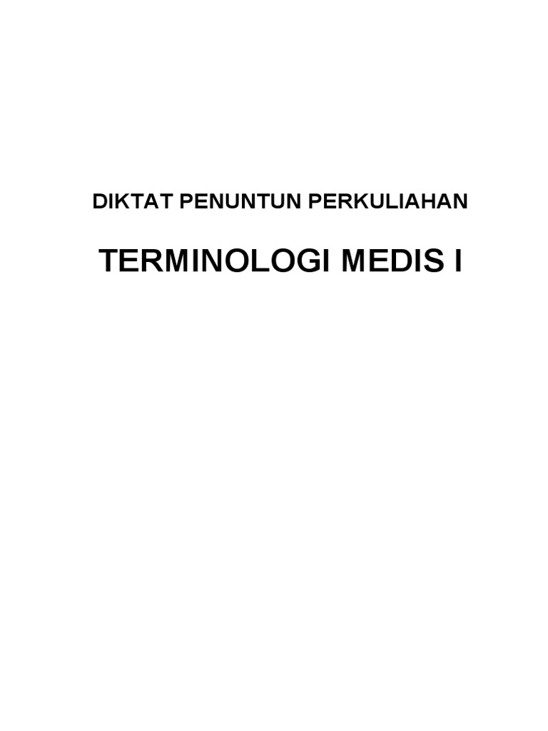Terminologi Medis Lengkap | PDF