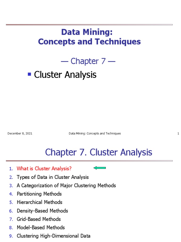 An In-Depth Look at Cluster Analysis Techniques | PDF | Cluster ...