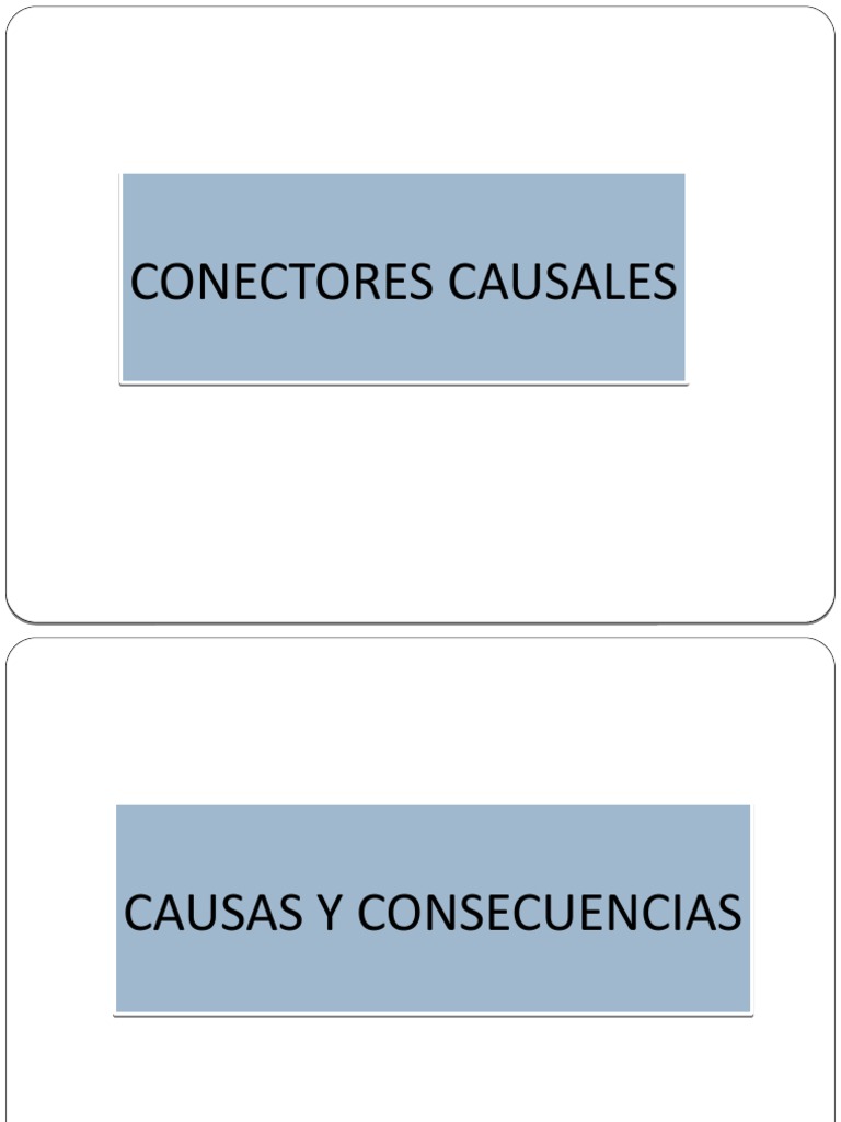 Conectores Causales | PDF