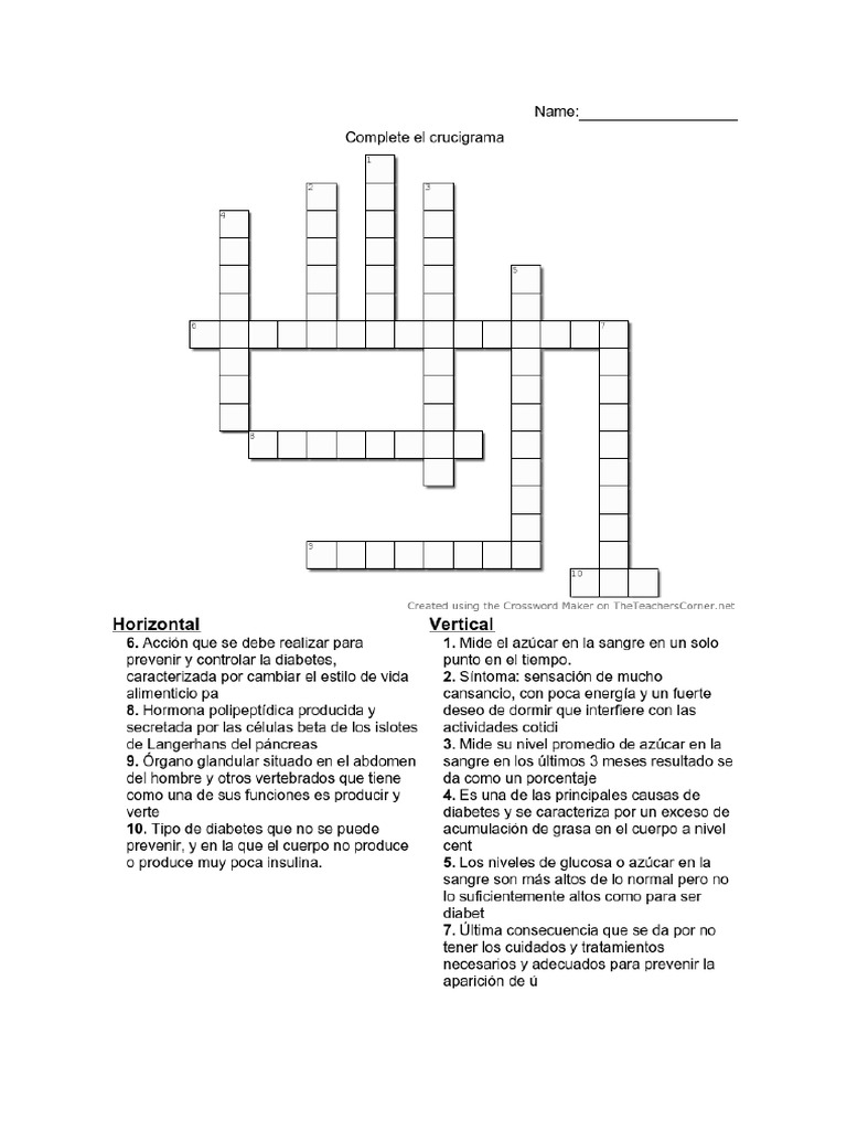 Crucigrama Sin Resolver | PDF