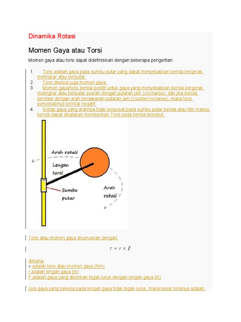 Dinamika Rotasi | PDF