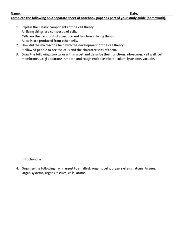 Unit 4 Hierarchy of Organisms Study Guide Edit | PDF | Social Science
